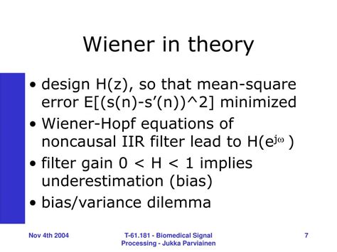 PPT Wiener Filtering Basis Functions PowerPoint Presentation ID 442032