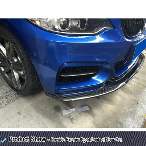 For Bmw F22 M Sport M235i M240i 2014 2019 Real Carbon Front Bumper Lip