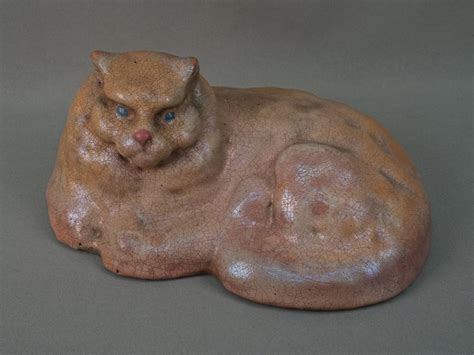 «Кошка обливная керамика длина 23 5см Мастерские Строгановского