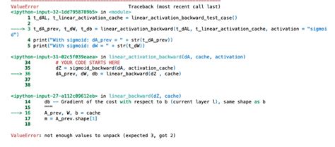 Dls 1 W4 Assig 1 Ex 8 Unexpected Error Neural Networks And Deep