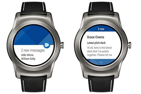 Microsoft Outlook вышел на умных часах с Android Wear