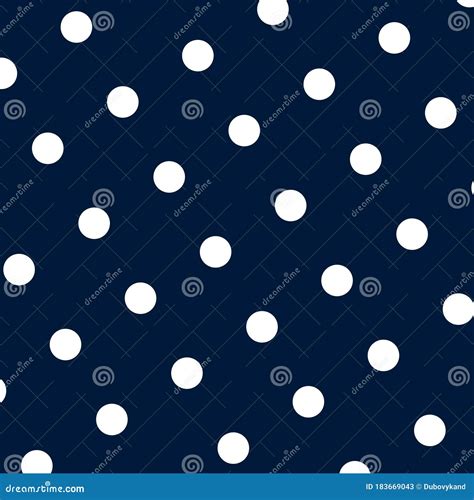 Repeating Polka Dot Pattern Blue Simple Design Vector Illustration Stock Vector Illustration