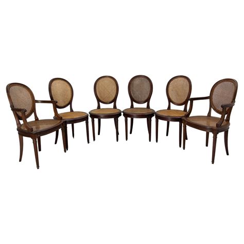 Four Chairs Walnut And Cane In The Louis Xiii Style French Circa 1900 For Sale At 1stdibs
