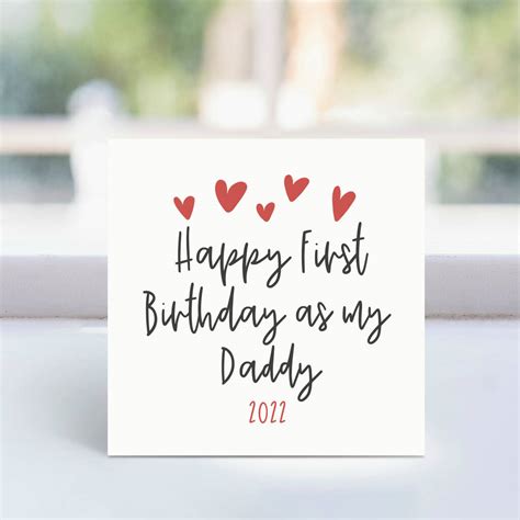 Happy First Birthday As My Daddy Card By Parsy Card Co