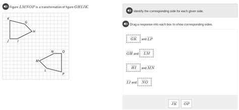Figure Lmnop Is A Transformation Of Figure Ghijk Identify The Correspond