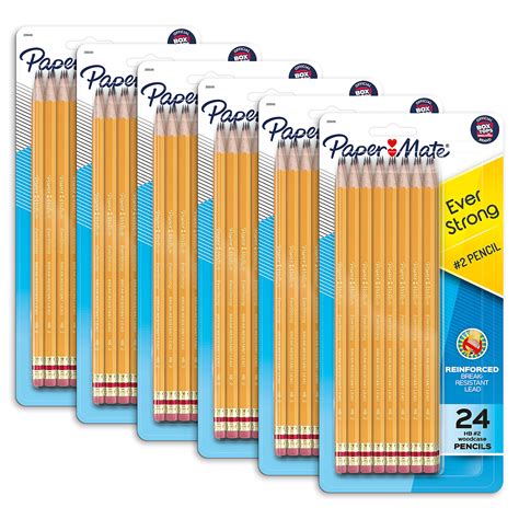 Paper Mate Everstrong 2 Pencils Reinforced Break Resistant Lead When
