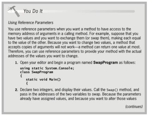 Solved You Do It Using Reference Parameters You Use
