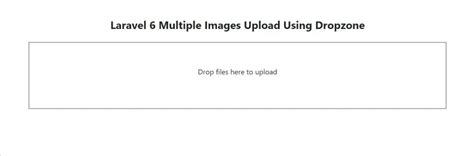Drag And Drop File Upload In Laravel 6 With Remove Using Dropzone Js