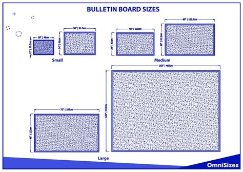 Bulletin Board Sizes Sizes Of Objects And Stuff