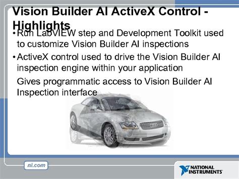 Wednesday Ni Vision Sessions Customize Vision Builder Ai