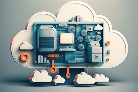 Premium Photo D Cloud Big Data Cloud Model Ai Generation