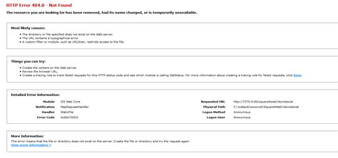 Troubleshooting Iis Web Errors