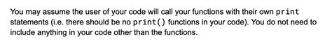 Solved Instructions You Will Create Two Python Functions Chegg Com