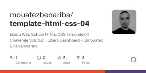 github mouatezbenariba template html css 04 elzero web school html