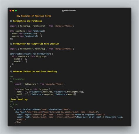 Awesh Shaikh On Linkedin Angular Reactiveforms Webdevelopment