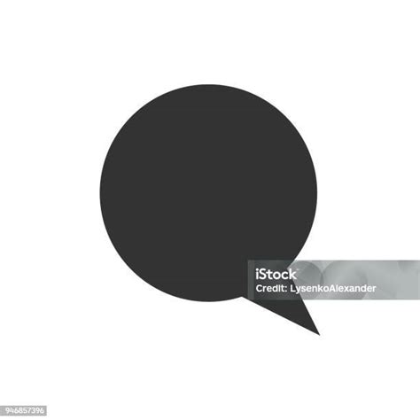 평면 스타일에 빈 빈 연설 거품 벡터 아이콘 흰색 절연 배경 대화 상자입니다 음성 메시지 비즈니스 개념입니다 Brand Name