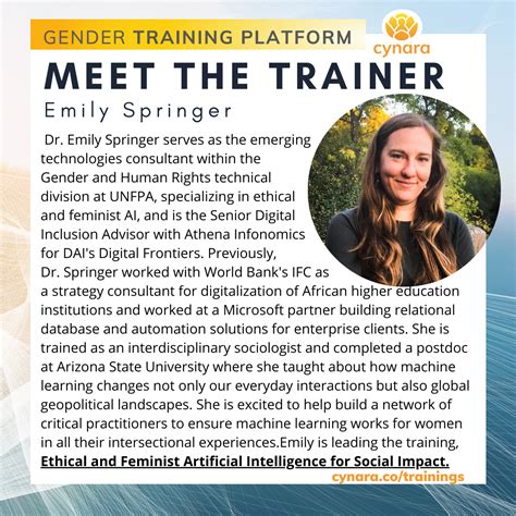 Ethical And Feminist Artificial Intelligence An Online Training Workshop — Cynara Gender