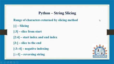 String Slicing In Python Programming In Tamil Youtube
