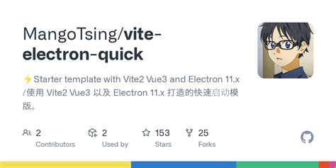 Github Mangotsing Vite Electron Quick Starter Template With Vite Vue And Electron X