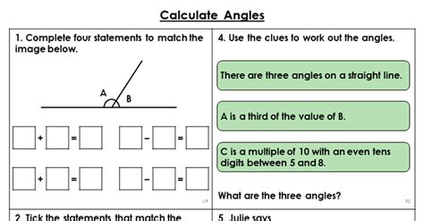 year 6 calculate angles lesson classroom secrets classroom secrets