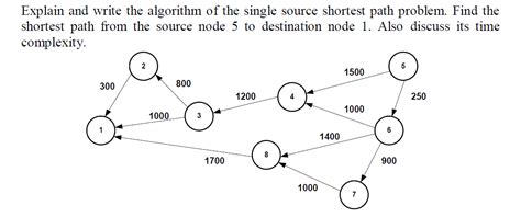 solved explain and write the algorithm of the single source