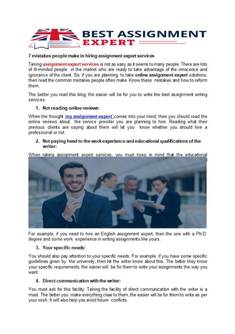 Ppt 7 Mistakes People Make In Hiring Assignment Expert Services Powerpoint Presentation Free