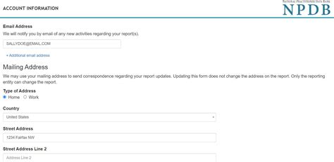 The Npdb How To Update Your Account Information For A Report