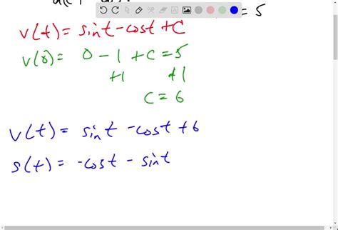 solved 57 62 a particle is moving with the given data find the