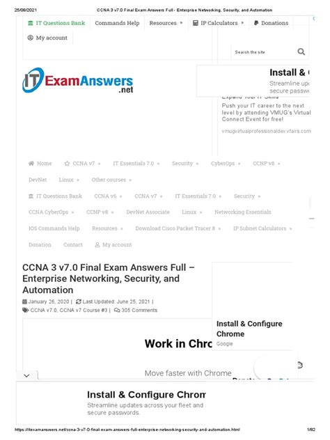 Ccna 3 V70 Final Exam Answers Full Enterprise Networking Security