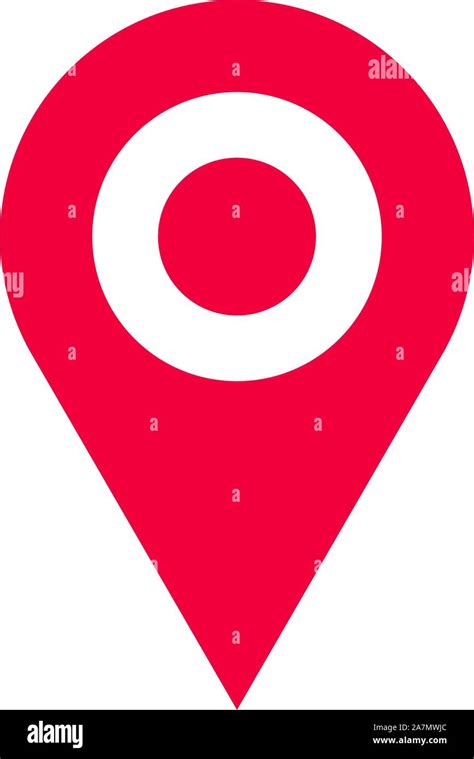 Red Gps Pointer Location Mark Place Pin Map Icon Vector Illustration