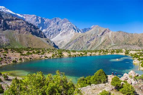 Kulikalon Lakes Fann Mountains Tourism Tajikistan Stock Image