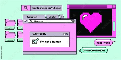 retrowave user interface retro operating system with message boxes and