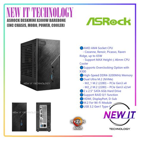Asrock Deskmini X W Amd Am X W Amd Am Socket W O Cpu Mobo Psu Cooler B Ax