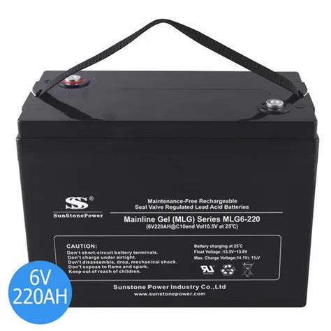 6v Gel Battery 6v 220ah Solar Rechargeable Battery For Alarm And