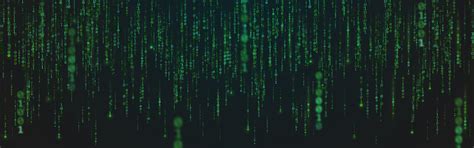 Matrix Background Green Falling Digits Zero And One Running Numbers Wide Binary Backdrop With