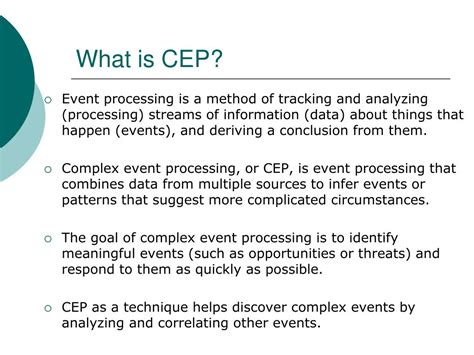 ppt complex event processing cep powerpoint presentation free
