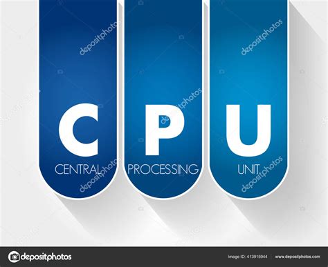 Cpu Central Processing Unit Acronym Technology Concept Background Stock Vector By ©dizanna 413915944