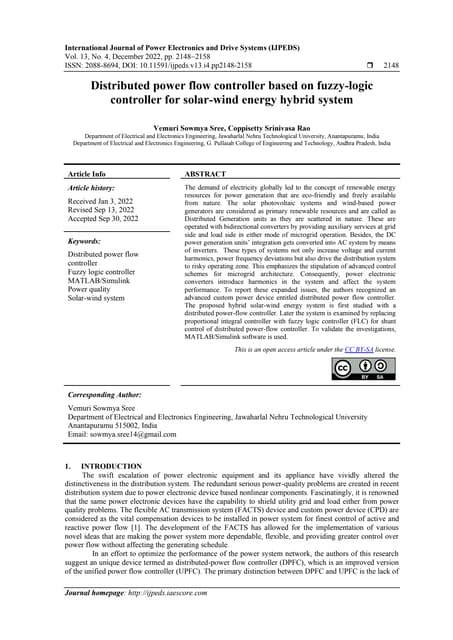 distributed power flow controller based on fuzzy logic controller for