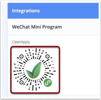 Enabling WeChat Mini Programme OpenApply Help Centre