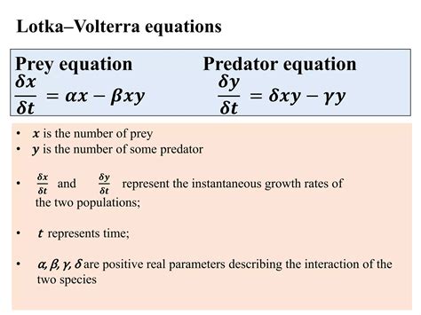 Lotka Volterra Model Pptx