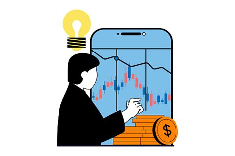 플랫 웹 디자인에서 사람들 장면을 가진 스타트업 비즈니스 개념 도전 과제를 해결하고 아이디어를 창출하고 재무 데이터를 분석하는