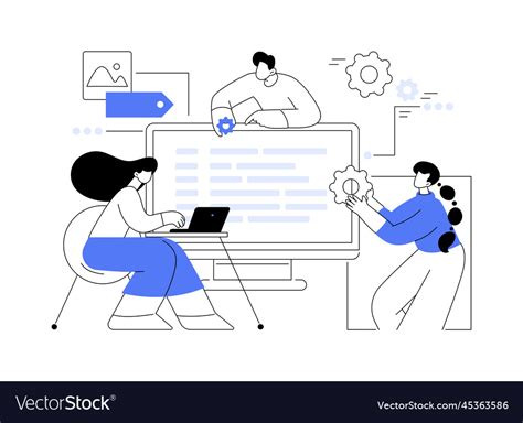 Software Development Team Abstract Concept Vector Image