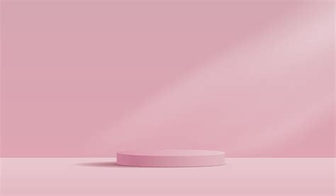 화장품 핑크 배경과 제품 프리젠 테이션 브랜딩 및 포장을위한 프리미엄 연단 디스플레이 배경의 그림자 스튜디오 무대 벡터 설계 0