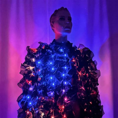 Black Ruffle Led Cloak Enlighted Designs