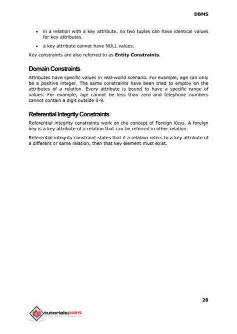 Database Management System Tutorial Pdf