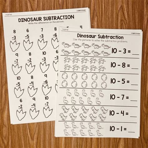 Subtraction Worksheets For Kinder