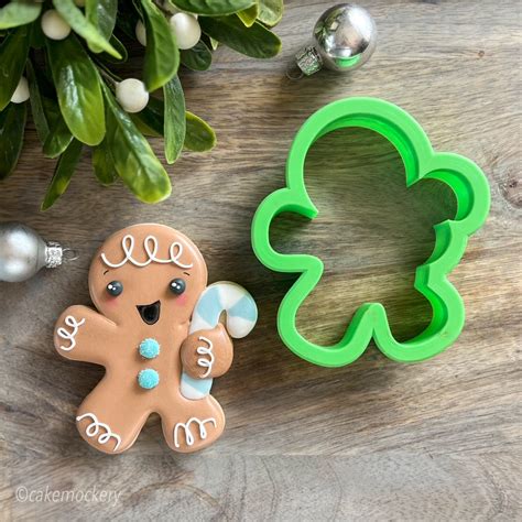 Gingy With Candy Cane Cookie Cutter Kaleidacuts