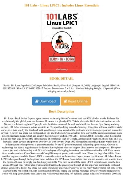 READ 101 Labs Linux LPIC1 Includes Linux Essentials TXT PDF EPUB