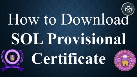 SOL Provisional Certificate | How to download SOL Provisional ...