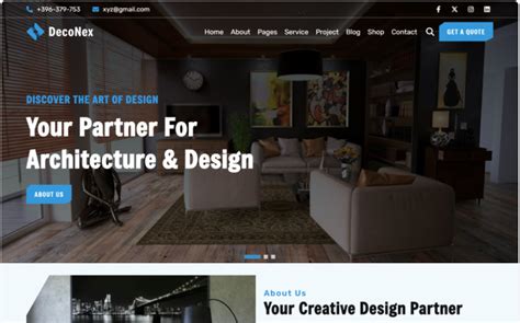 deconex architecture and interior design html5 website template